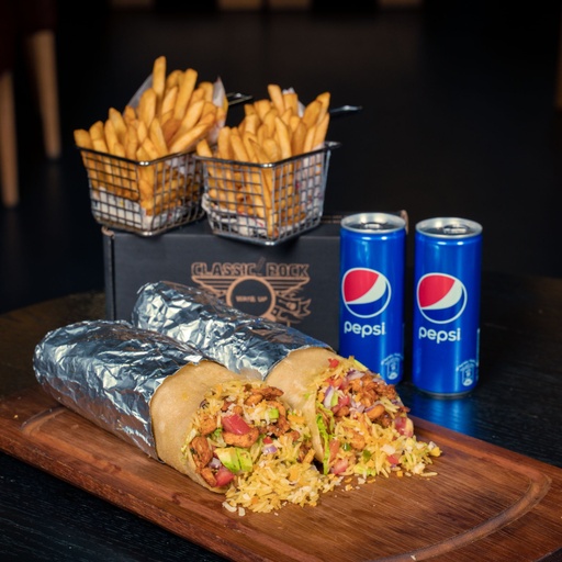 Chicken Burrito Combo | Classic Rock